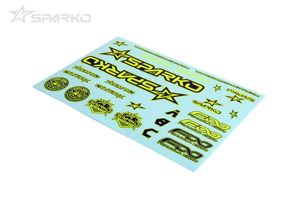 Sparko F8 - Body Sticker Set Yellow (F89004-YLOP) – Capital RC