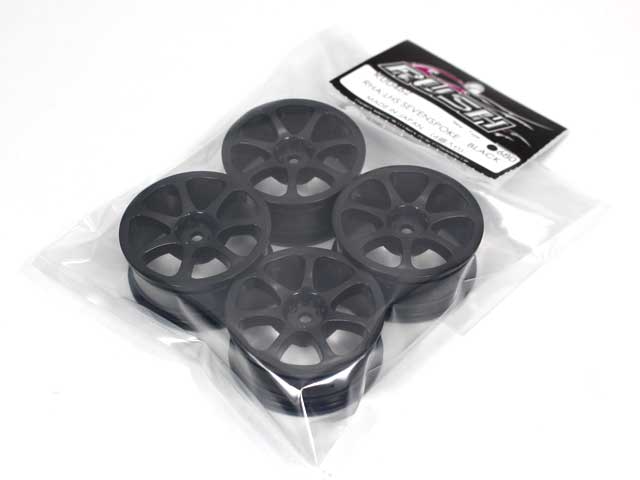 Rush 7 Spoke Rim 4 pcs Black For 1/10 Touring – Capital RC